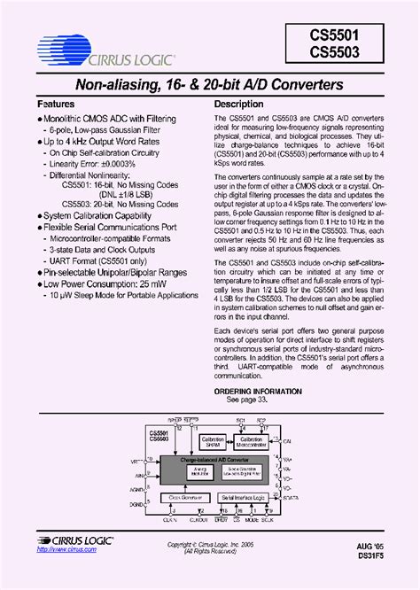 CS5503-BP_1476938.PDF Datasheet Download --- IC-ON-LINE