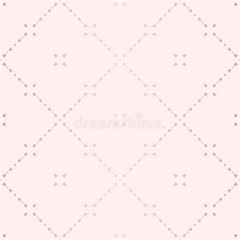 Rose Gold Geometric Seamless Pattern Subtle Vector Ornament With Thin