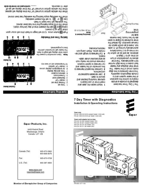 Heater Timer Setup Guide Pdf Timer Electrical Engineering