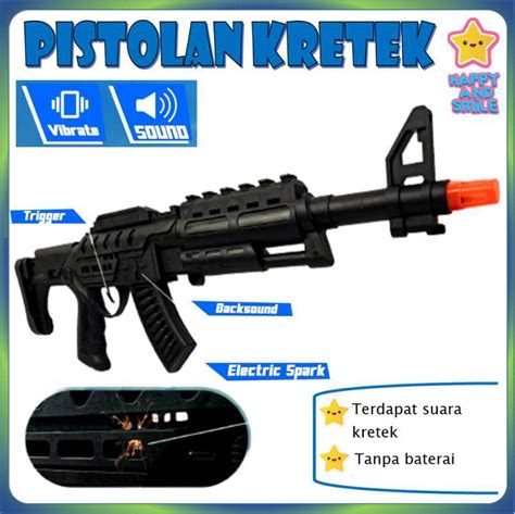 Promo Mainan Pistol Kretek Ak47 Krotok Suara Bunyi Pistolan Tembak