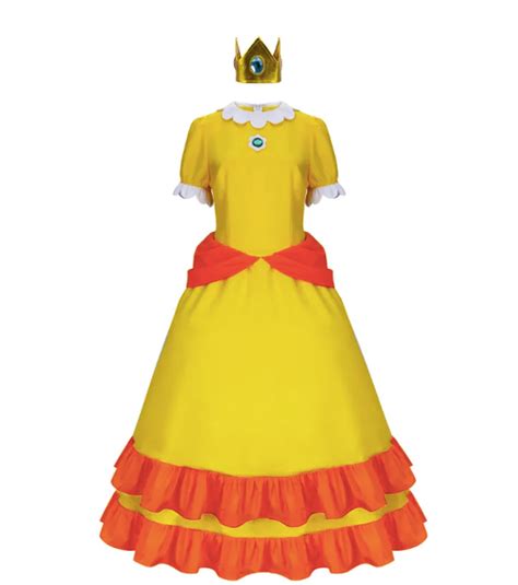Princess Daisy Dress Cosplay Costume Antsll