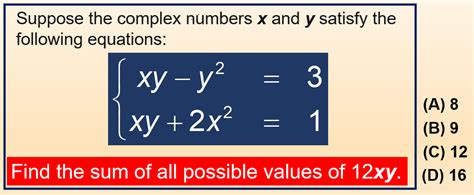 Solved Suppose The Complex Numbers X And Y Satisfy The Chegg Com