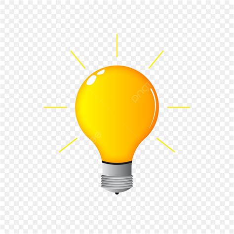 Yellow Light Bulb Clipart PNG Images Light Bulb Innovation Icon Vector