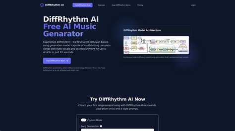 Diffrythm AI 最新产品信息最新定价和选项 2025 GptDemo Net