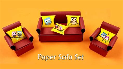 DIY Paper Sofa Set Paper Sofa Easy Origami Sofa How To Make A