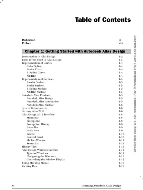 Chapter 1 Getting Started With Autodesk Alias Design Dedication Preface Pdf Rendering