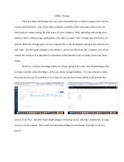Csci Module Docx Online Storage There Are Many Advantages That