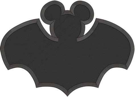 Mickey Mouse Bat Fill Machine Embroidery Design Instant Download By