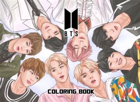 Bts Coloring Book Coloring Book For Army And Kpop Adults And Teenagers