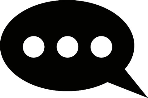 Black Message Speech Bubble Three Dots Vector Element Communication