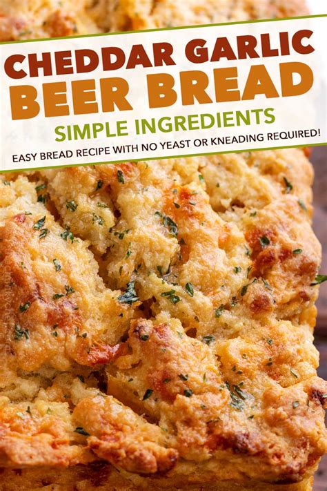 Garlic Cheddar Beer Bread Cheddar Bay Flavor The Chunky Chef