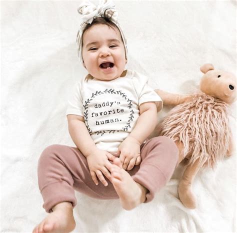 Daddy S Favorite Human Organic Tee Baby Girl Onesies Organic Baby Clothes Baby Fashion