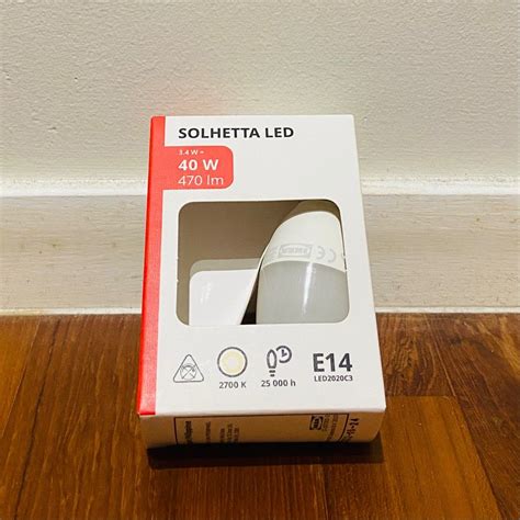 Ikea Bulb Solhetta E14 2700k Warm White Led 40w 470lm Single Bulb