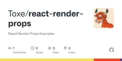 GitHub Toxe React Render Props React Render Props Examples