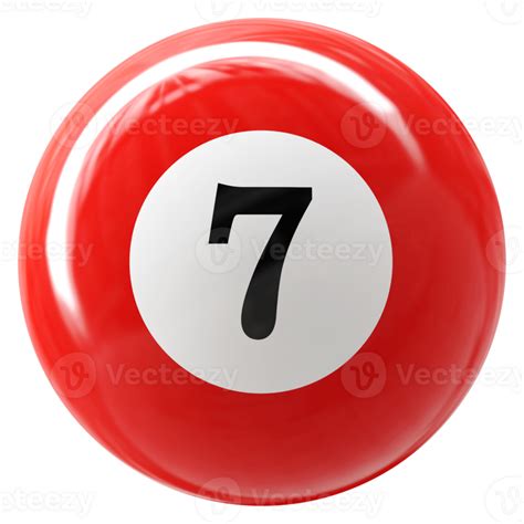 7 Number 3d Ball Red 36307179 Png