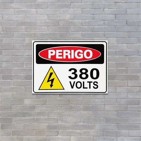 Combo Placas De Sinalização Perigo Volts x Acesso S F e MadeiraMadeira