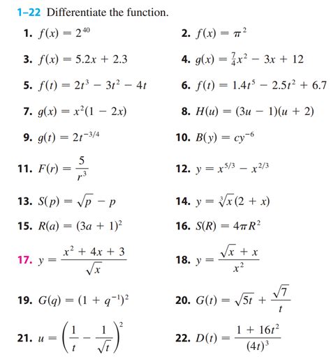 Solved 1 22 Differentiate The Function 1 F X 240 2 Chegg