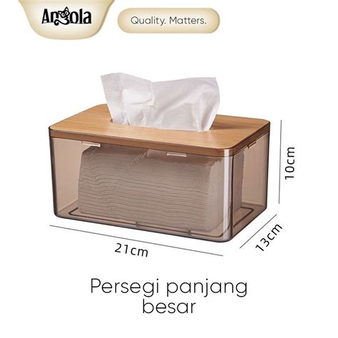 Jual ANGOLA Kotak Tisu Bambu Minimalis D D Tissue Box Nordic Style Kotak Tisu Aesthetic
