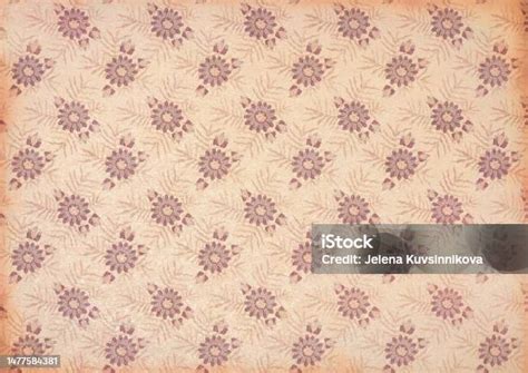 꽃 장식이 있는 복고풍 배경 패키지 디자인 엽서 래퍼 또는 스크랩북에 대한 래스터 그림 종이 또는 직물에 인쇄 0명에 대한 스톡 벡터 아트 및 기타 이미지 Istock