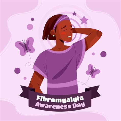Ilustración Plana Para El Día De Concientización Sobre La Fibromialgia