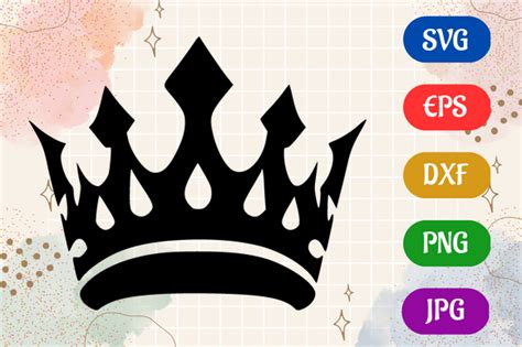 Crown Black Isolated Svg Icon Digital Graphic By Creative Oasis