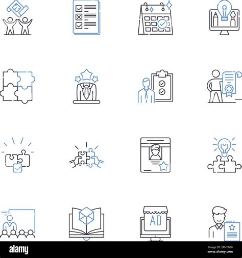 Customer Analytics Line Icons Collection Segmentation Demographics