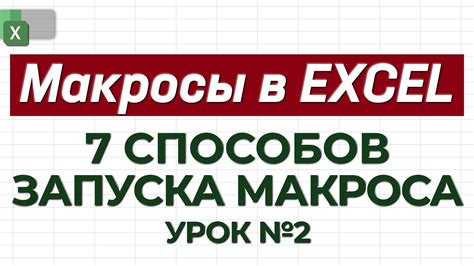 УРОК 2 7 Способов запуска макроса Как работать с макросами в Excel