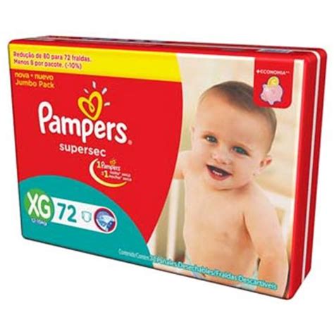 Fraldas Pampers Supersec Jumbo Bag XG XGrande Unidades Fraldas Descartáveis no Extra br