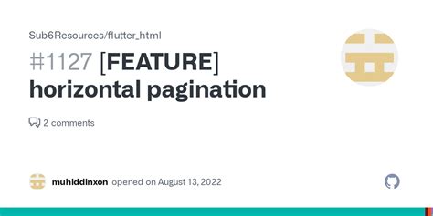 Feature Horizontal Pagination · Issue 1127 · Sub6resourcesflutter