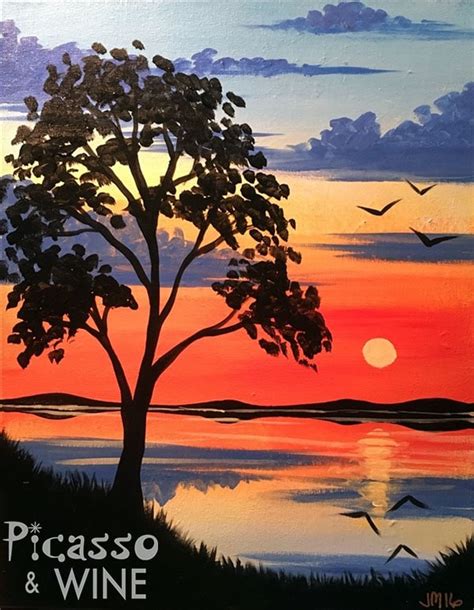 Video Tutorial Sunset On The Lake Picasso And Wine