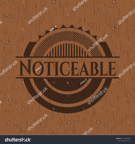 Noticeable Retro Style Wood Emblem Stock Vector Royalty Free