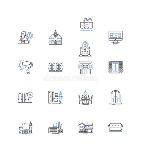 Team Building Activity Line Icons Collection Collaboration Trust