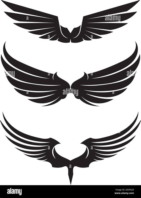 Falcon Wings Logo Template Vector Icon Logo Design Stock Vector Image