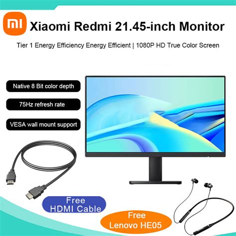 Xiaomi A Redmi Monitor Inch P Hd Ips Hz Computer Display Low Blue Light Ultra Slim