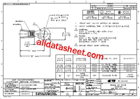 2-34161-1 Datasheet(PDF) - TE Connectivity Ltd