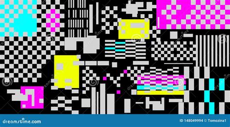 Background With Broken Pixels Stock Vector Illustration Of Glitch Color