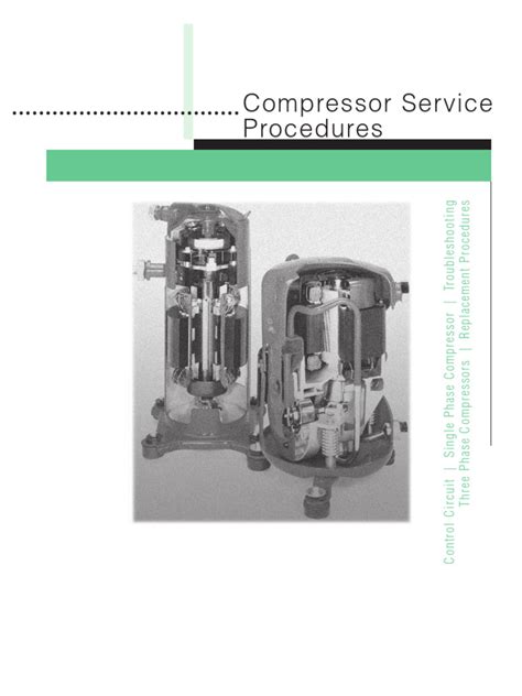 Compressor Service Procedures Testing Pdf Capacitor Materials Science