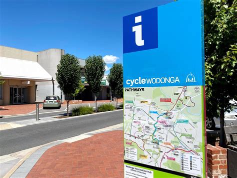 Wodonga Victoria Australia 2022 City Cycling Map At The Regional Town