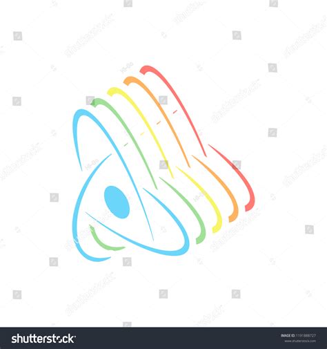 Scientific Atom Symbol Creative Logo Simple Vector De Stock Libre De