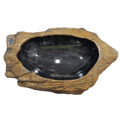 Bestel De Fossiel Houten Wasbak Zwart Online Bij Bregt Objects