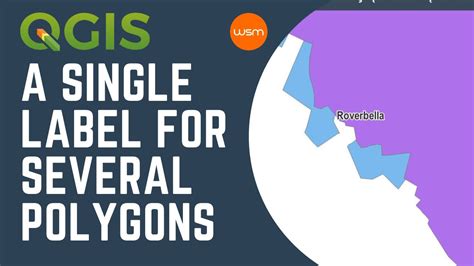 Qgis How To Label Several Polygons With A Single Label Youtube