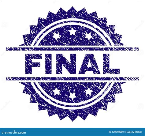 Scratched Textured Final Stamp Seal Stock Vector Illustration Of