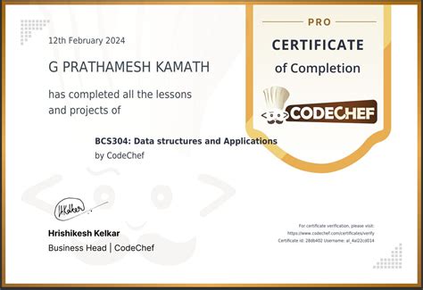 Codechef Datastructures Codingjourney G Prathamesh Kamath