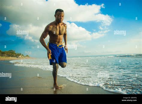 Young Attractive Fit Athletic And Strong Black African American Man