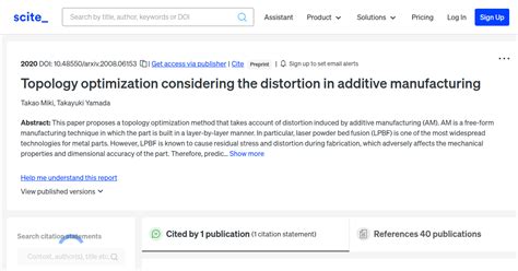 Topology Optimization Considering The Distortion In Additive Manufacturing