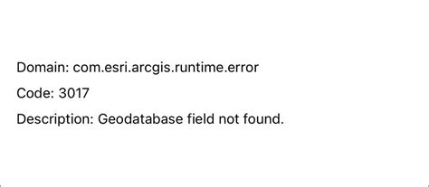 error arcgis field maps domain ntime error code