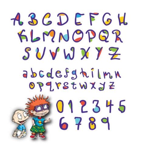 Rugrats Font Rugrats Svg Birthday Party Alphabet Letters Number