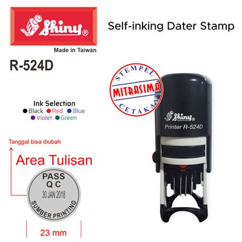 Jual Stempel Shiny R 524D R524D Bulat Dengan Tanggal Tipe R 524D