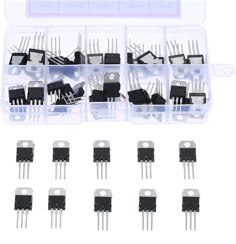 Aohro Diodo 50 Piezas 10 Tipos Serie L78 Mosfet Transistores Surtido