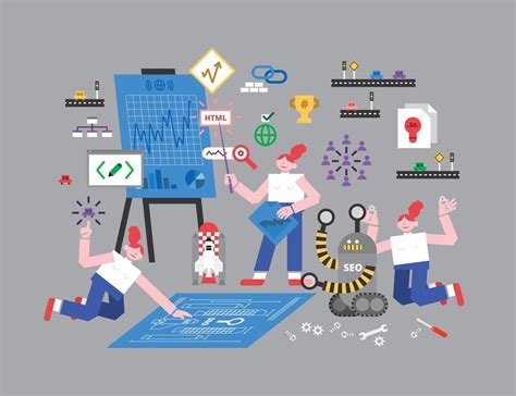 Search Engine Optimization Set Flat Geometric Design 22774227 Vector